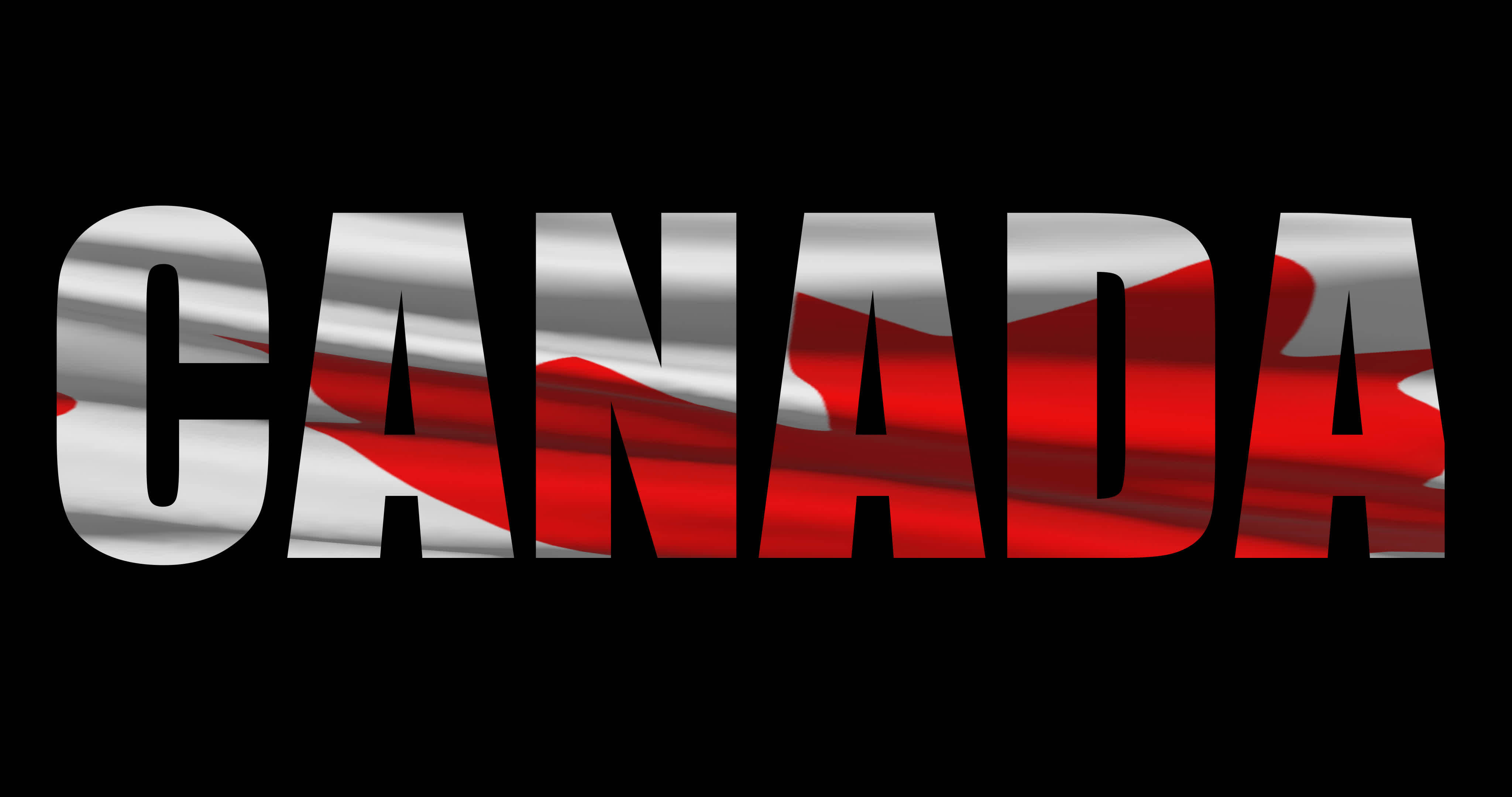 Canada country name with national flag waving. Graphic layover 21043729 Stock Video at Vecteezy