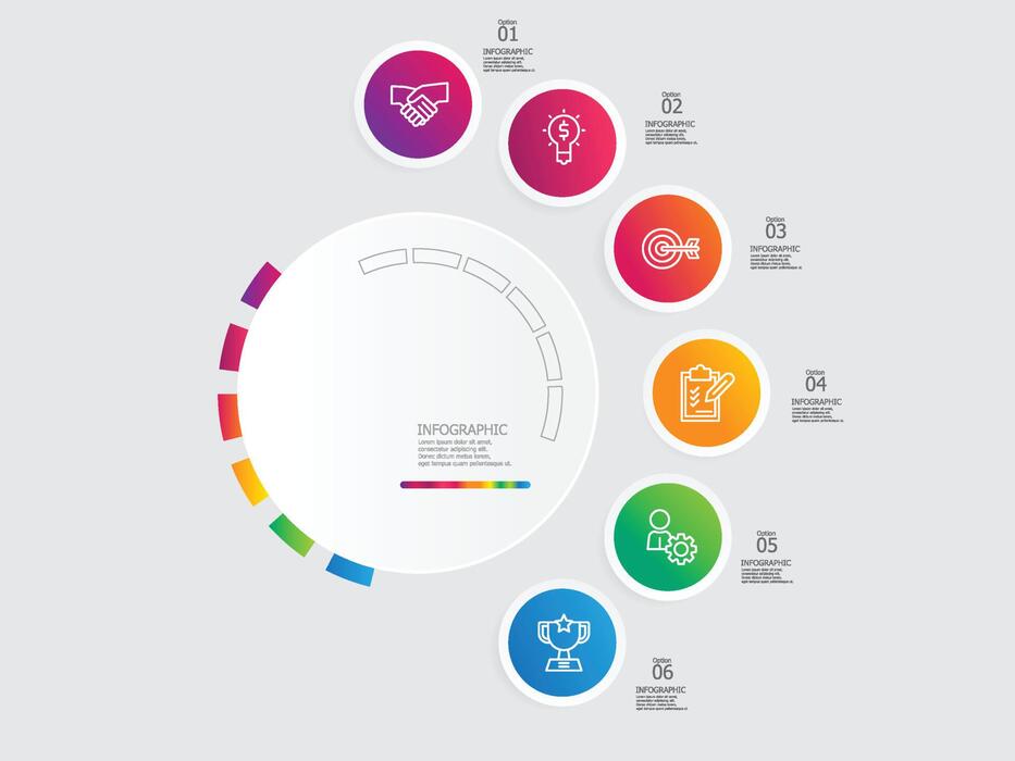 Circular Process Infographic Vector Art, Icons, and Graphics for Free ...