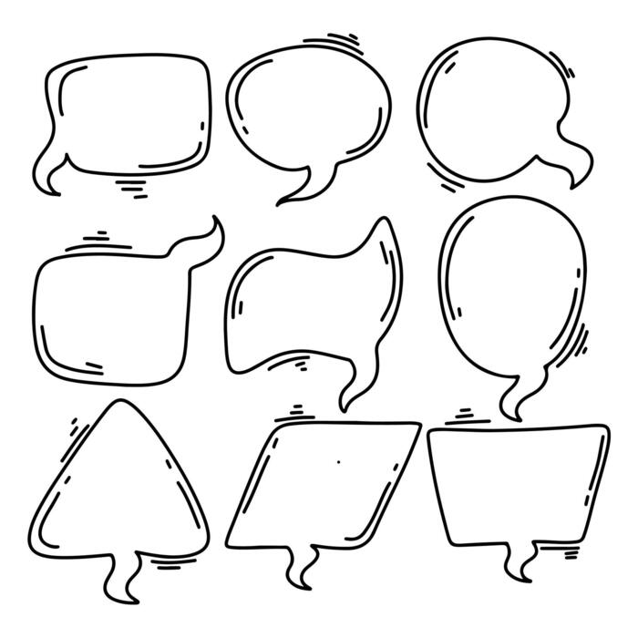 Hand Drawn Speech Bubble Vector Art, Icons, and Graphics for Free Download