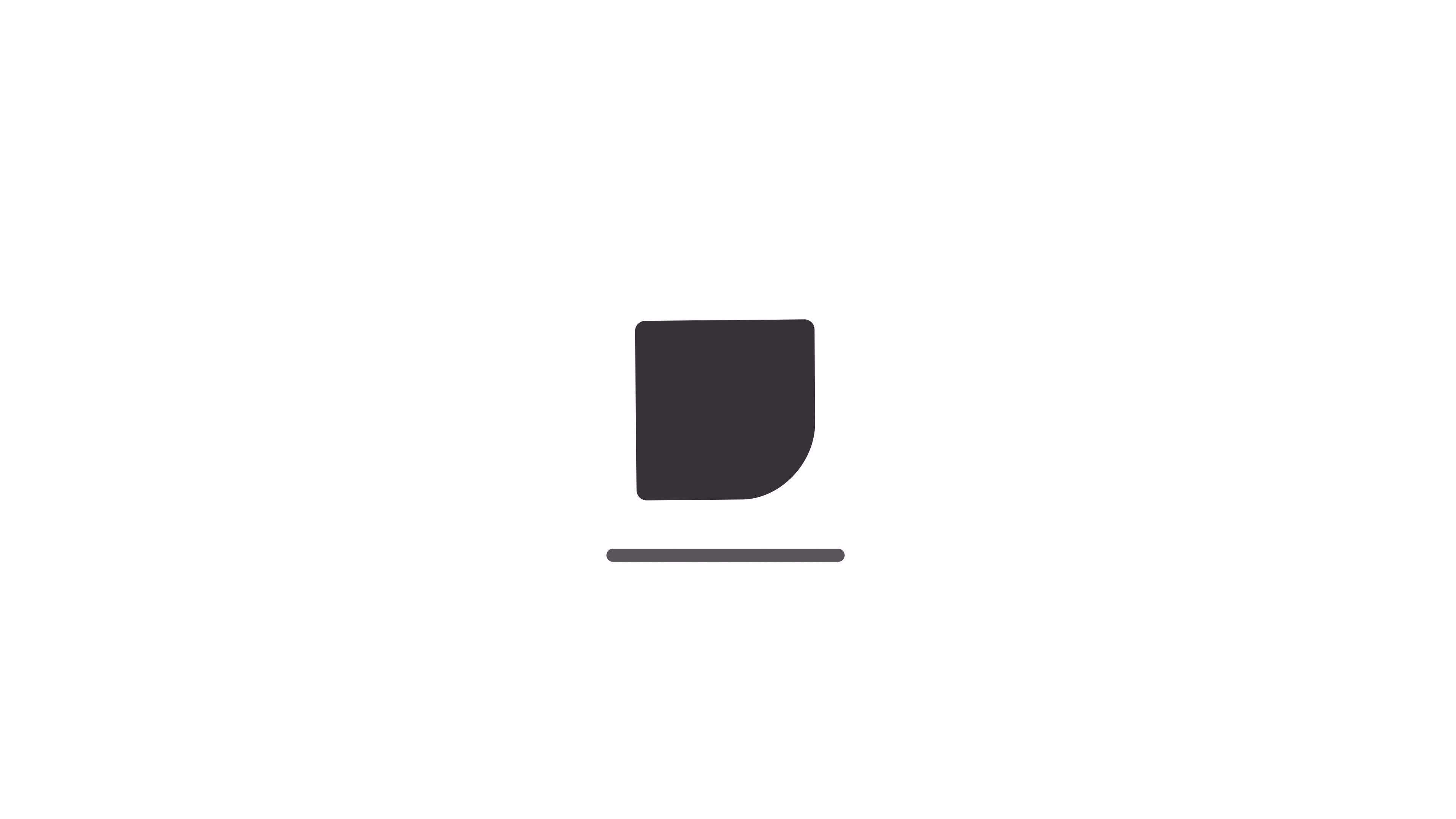 Animated square jumping loader. Bouncing shape. Simple black and white ...
