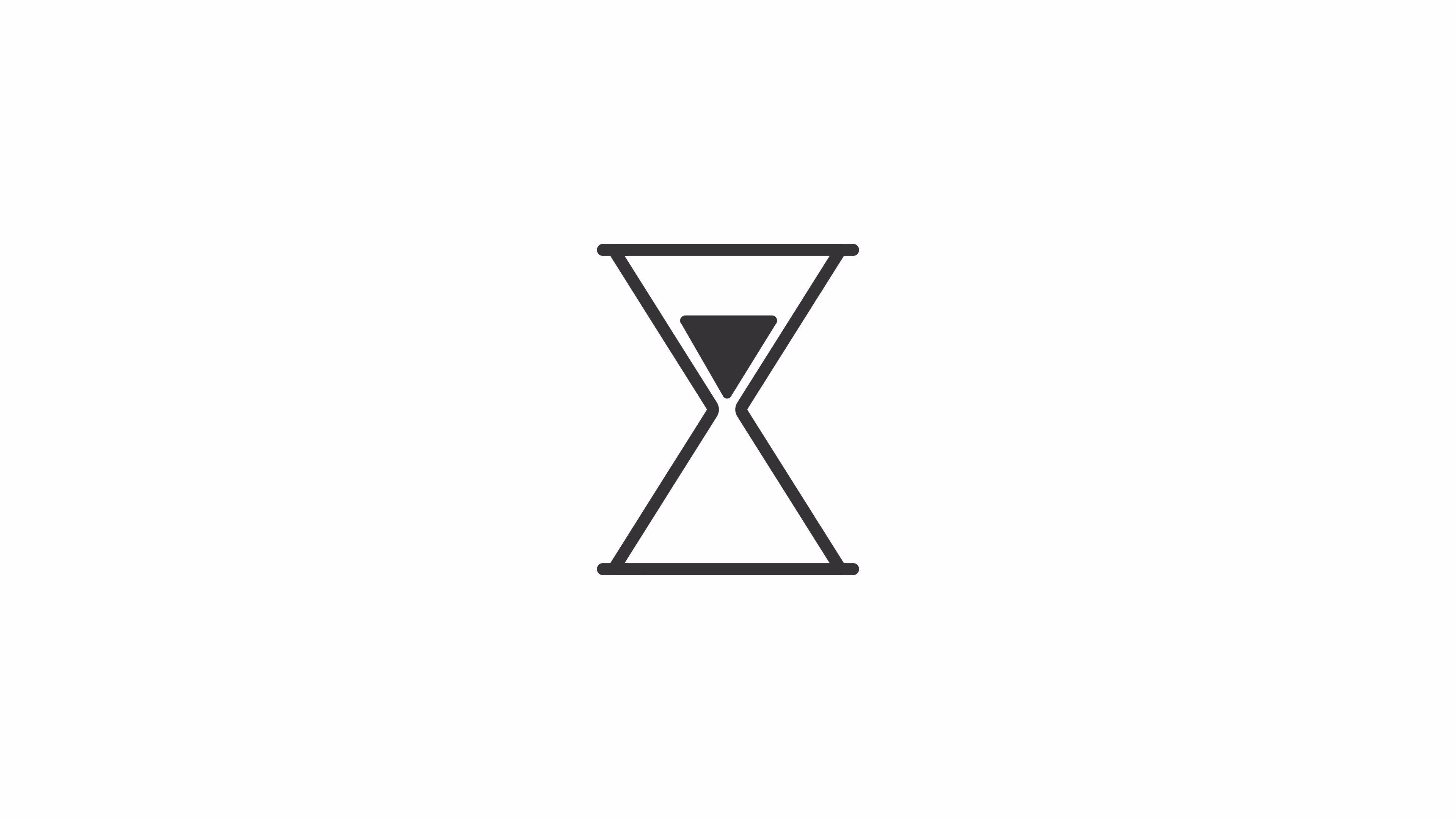 Animated Sand Timer Loader Sandglass Watch Simple Black And White Loading Icon 4k Video
