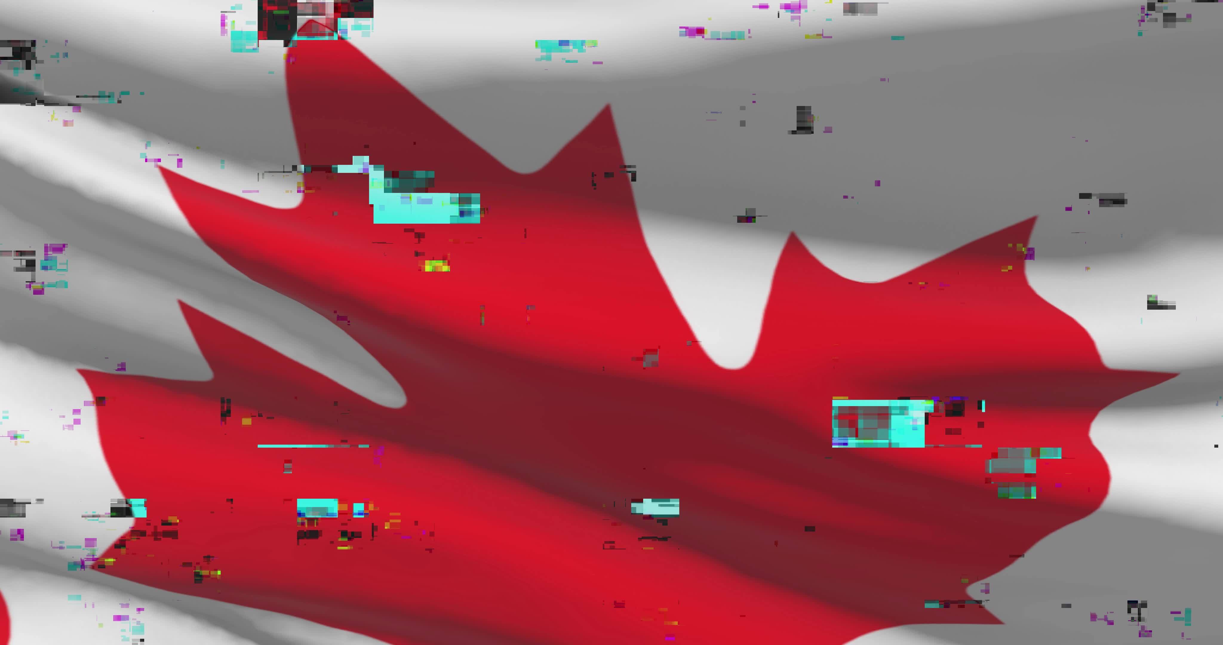 Canada national flag with digital glitch. Cyber attack and hacking ... Canada national flag with digital glitch. Cyber attack and hacking ...