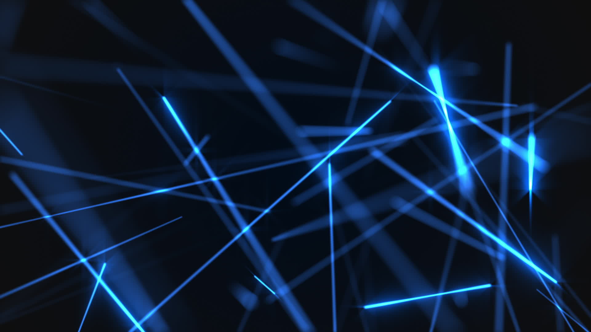 Fast moving blue laser beams technology motion background animation ...