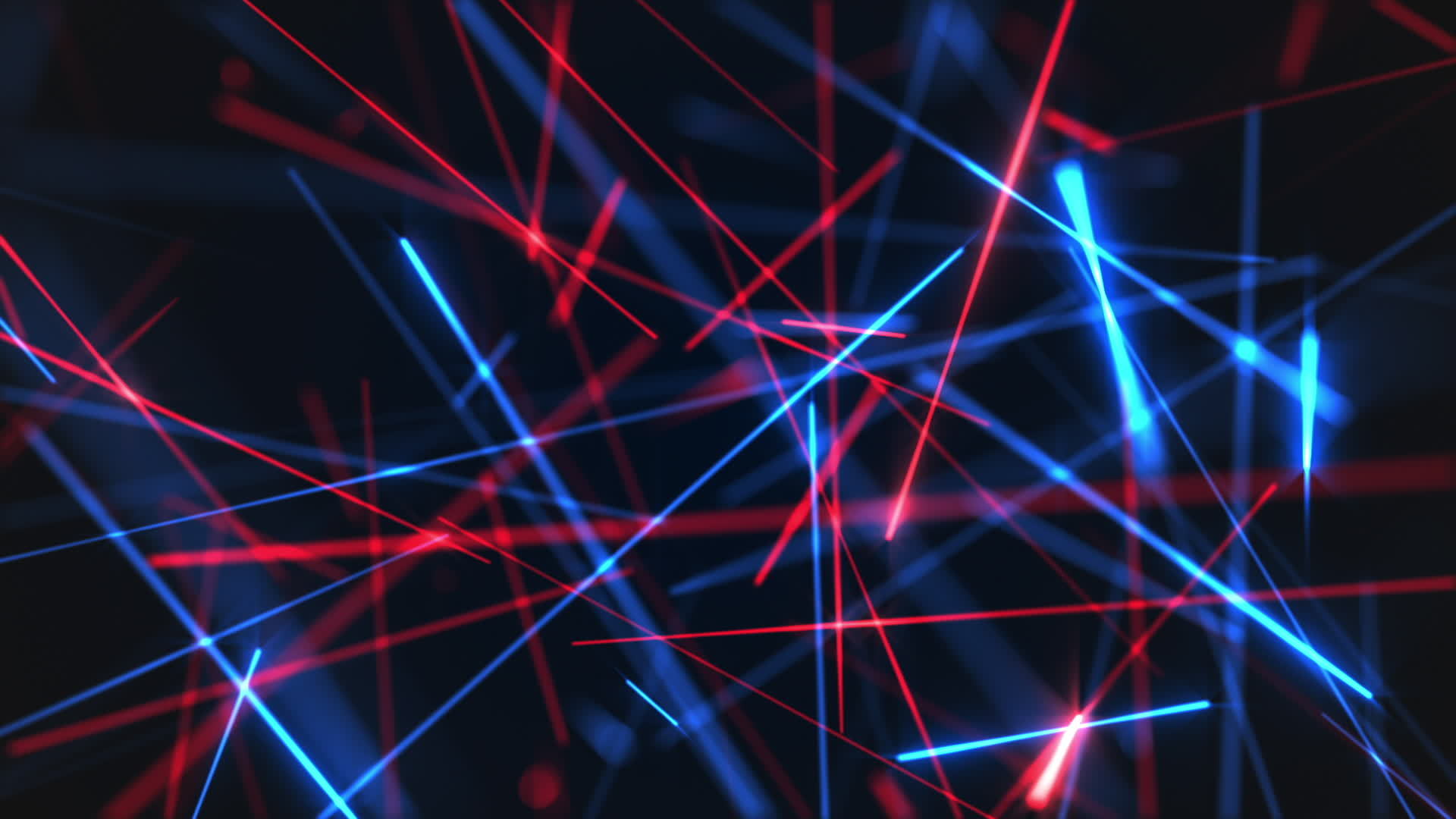 Fast moving flashing red and blue laser beams technology motion ...
