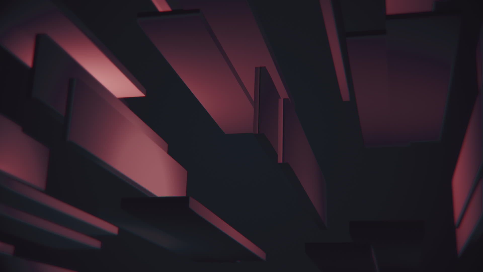 Abstract animation with rotating brown rectangle shapes. Full HD and ...