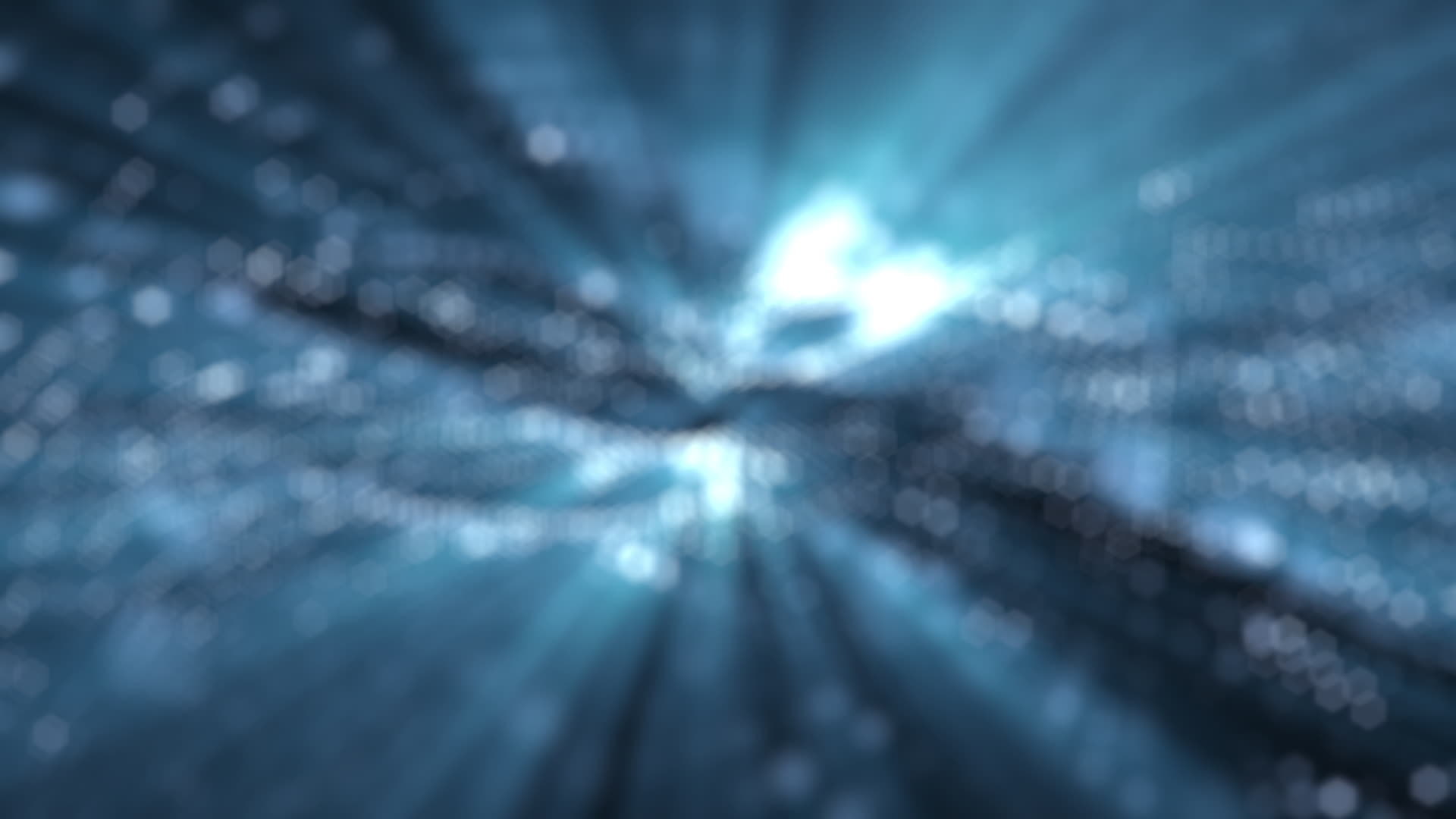 Sparkling blue background animation with flowing glittering blue bokeh particles and shimmering ...