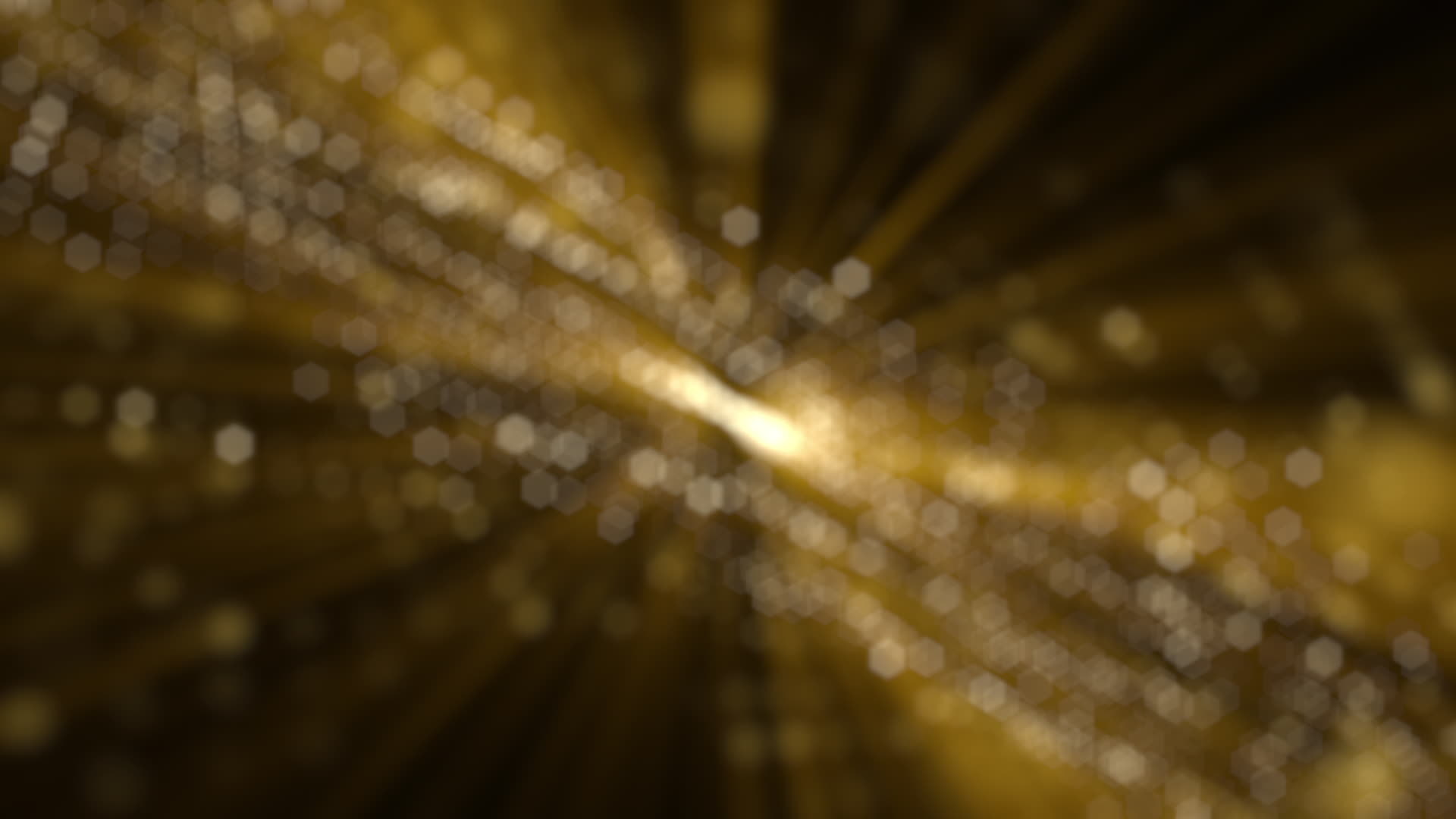 Golden glitz and glamour background animation with flowing glittering gold bokeh particles and ...