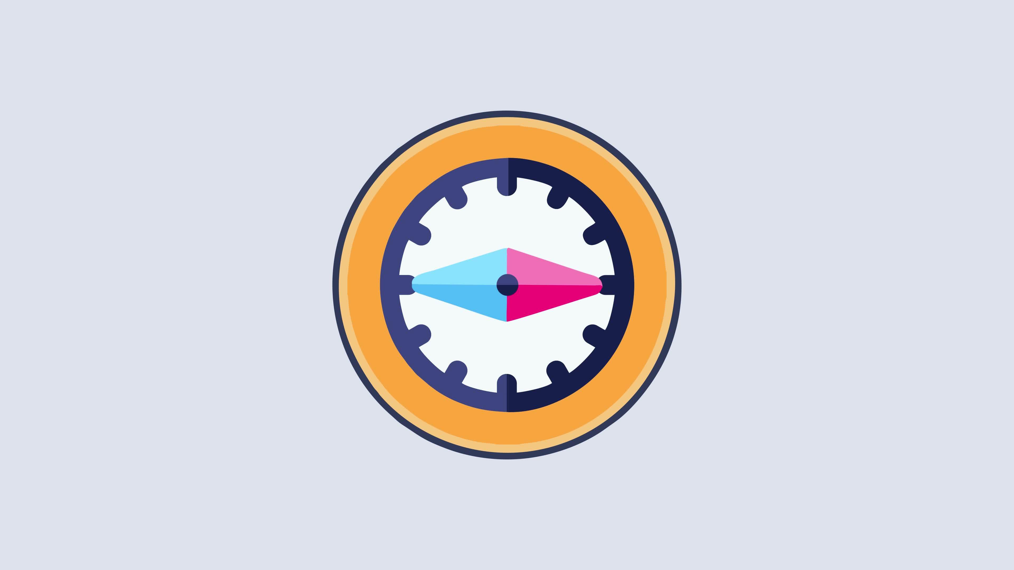Tiny Yellow Compass Icon Animation 21251466 Stock Video At Vecteezy