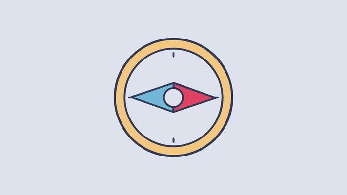 Compass Animation Stock Video Footage for Free Download