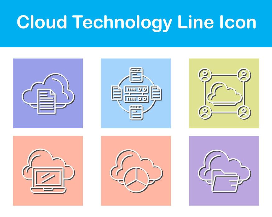 Cloud Technology Icons Vector Art, Icons, and Graphics for Free Download