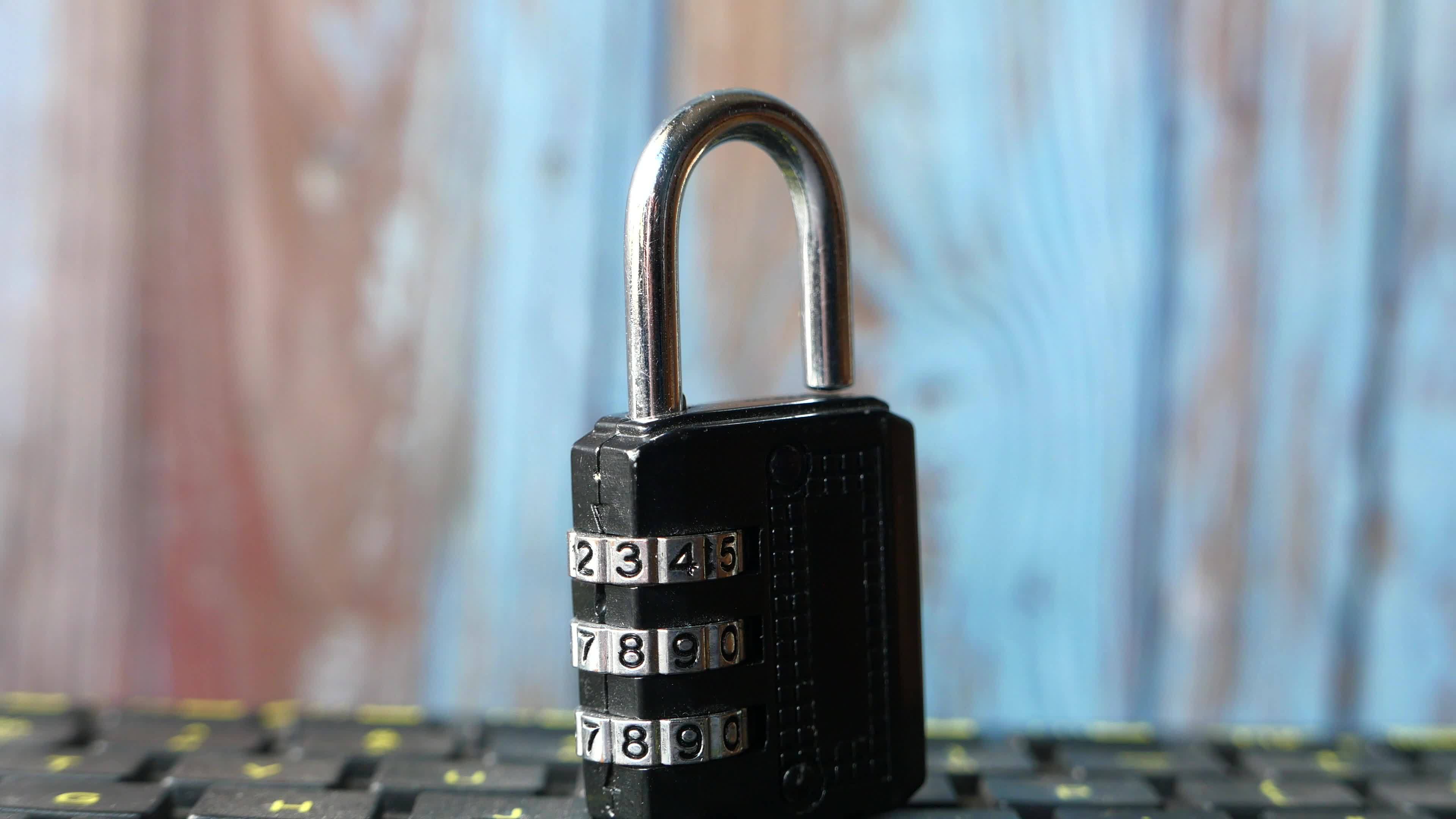 Padlock On Keyboard Internet Data Privacy Information Security Concept 21361825 Stock Video At