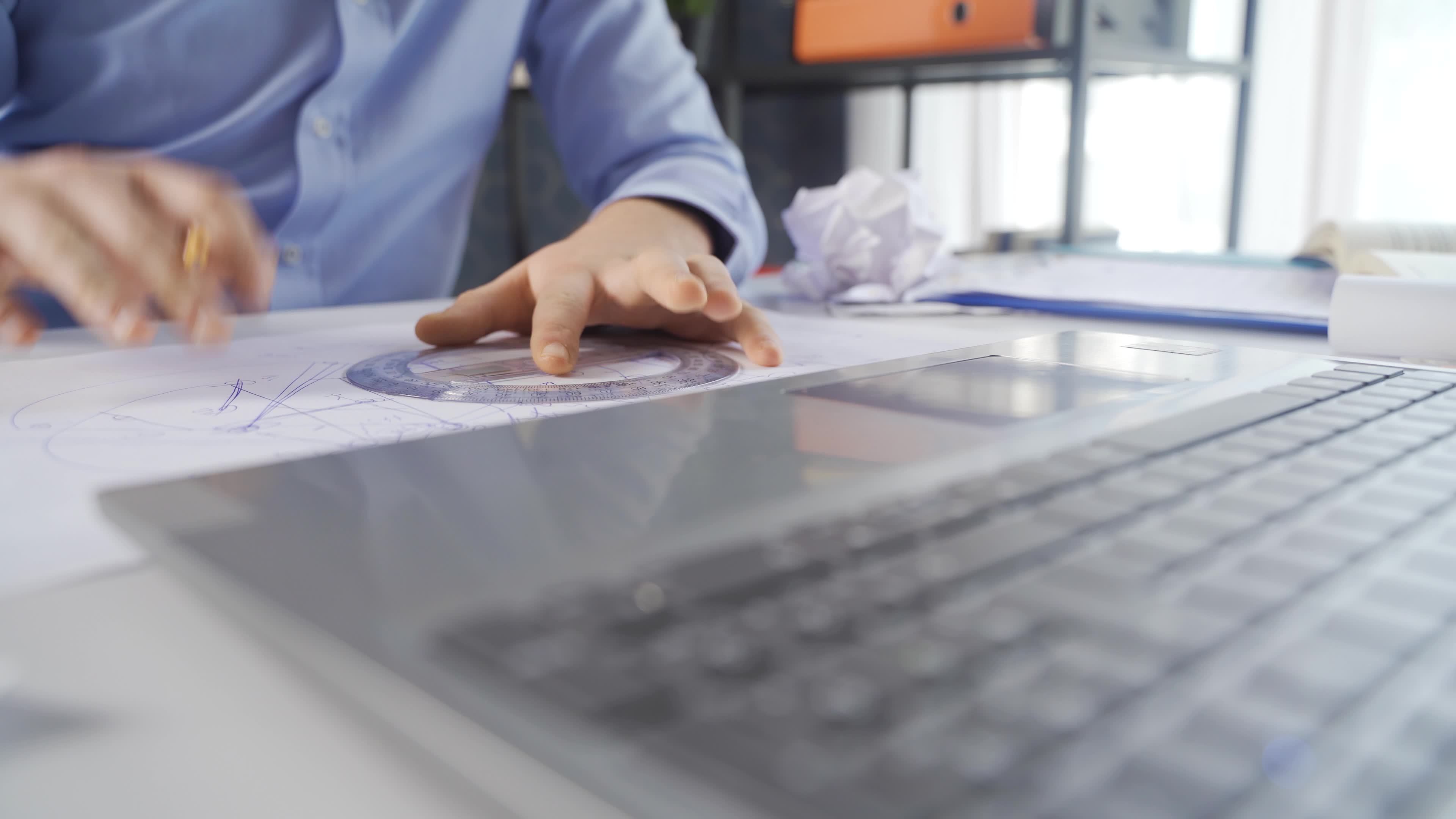 Architect workflow. Project, design drawing. Architect designer drawing ...