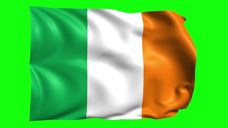 3d flag animation of Ireland on green screen 21389630 Stock Video at Vecteezy