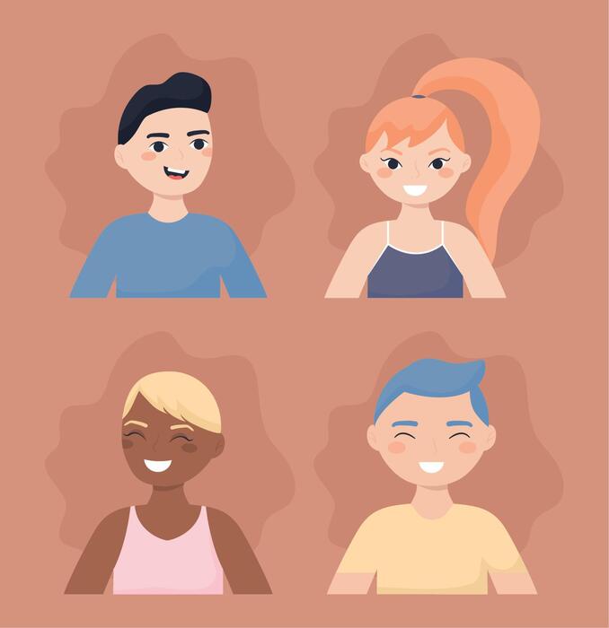 Smiling People Vector Art, Icons, and Graphics for Free Download