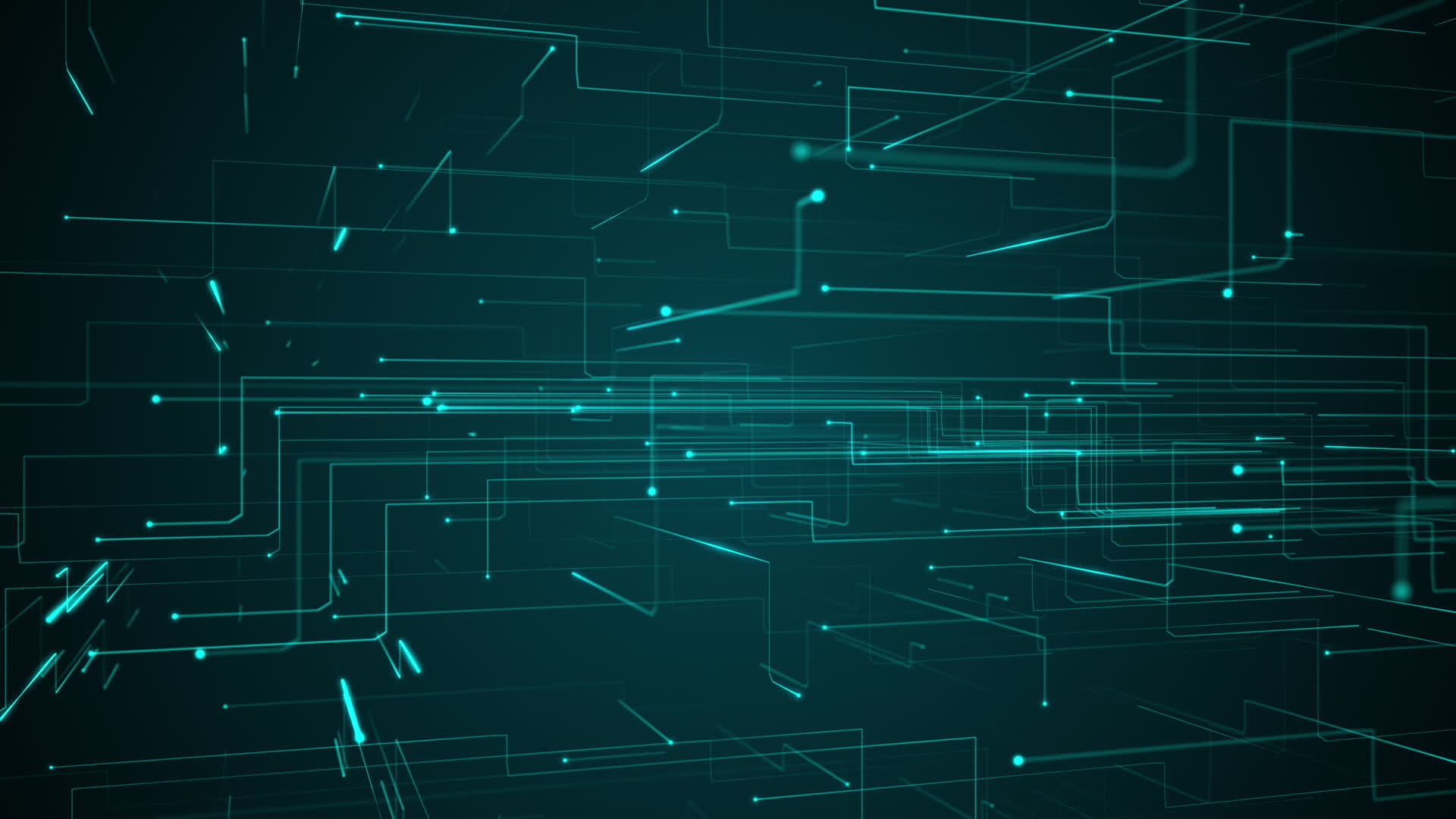 Abstract Tech 3d Circuit Board Styled Background With A Fast Moving