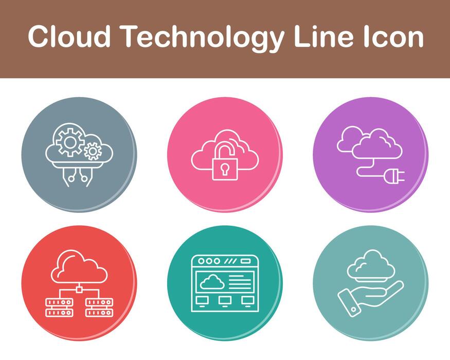 Cloud Technology Icons Vector Art, Icons, and Graphics for Free Download