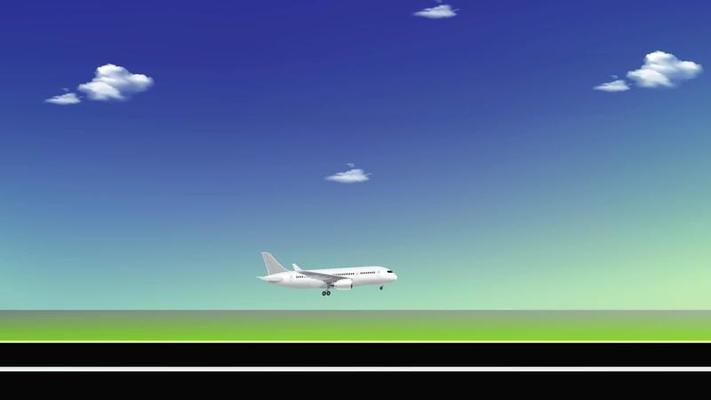 Airplane Takeoff Animation Stock Video Footage for Free Download