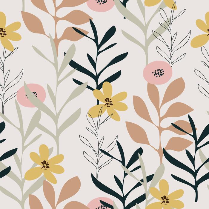 Abstract Floral Print Vector Art, Icons, and Graphics for Free Download
