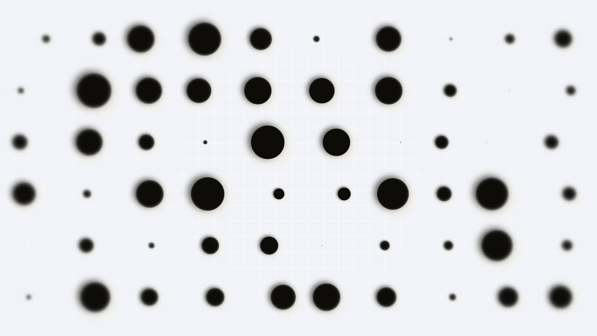 Trendy abstract motion background animation with gently moving black dots on a grid pattern ...