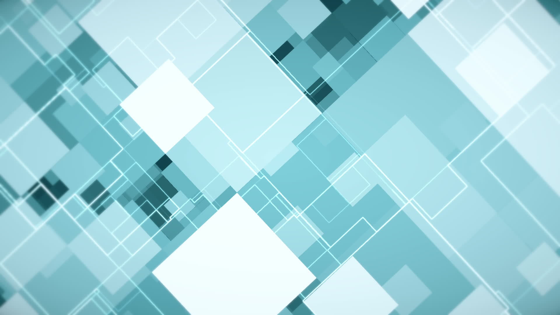 Abstract blue geometric motion background animation with gently rotating textured square shapes ...