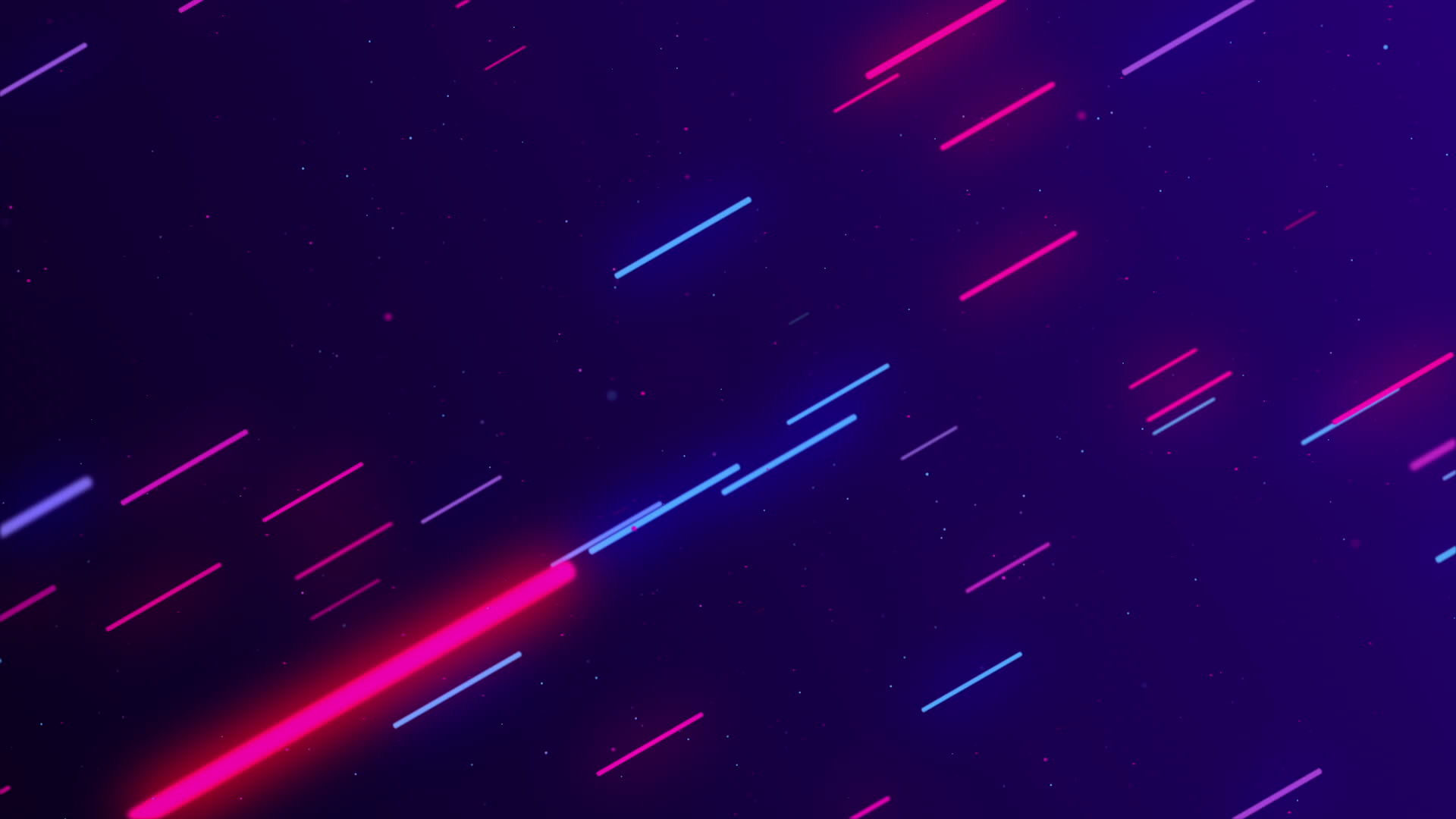 Glowing pink and blue rounded neon lines gently moving diagonally across the frame. Full HD ...