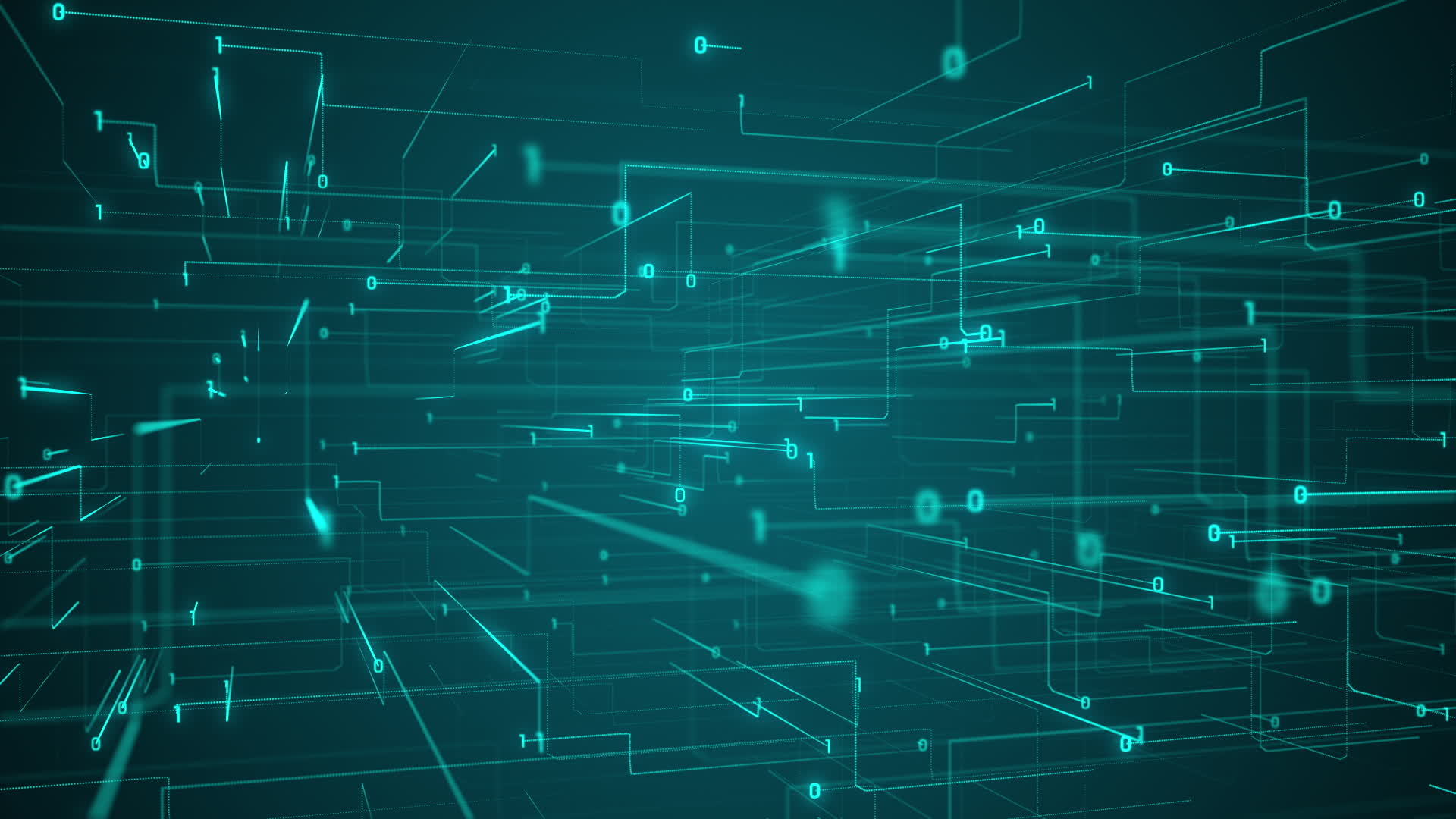 Abstract Tech 3d Circuit Board Styled Background With Fast Moving