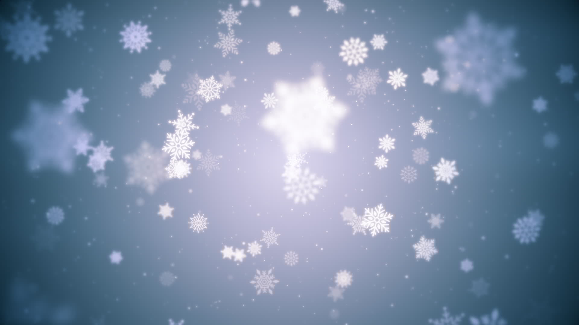 Beautiful winter snowflakes and snow particles on blue background. This Winter snow, Christmas ...