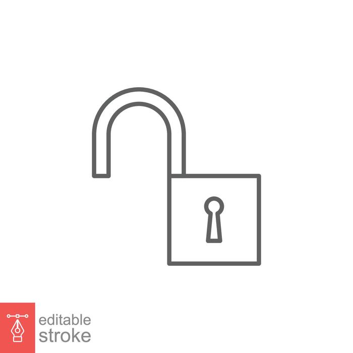 Lock Outline Vector Art, Icons, and Graphics for Free Download