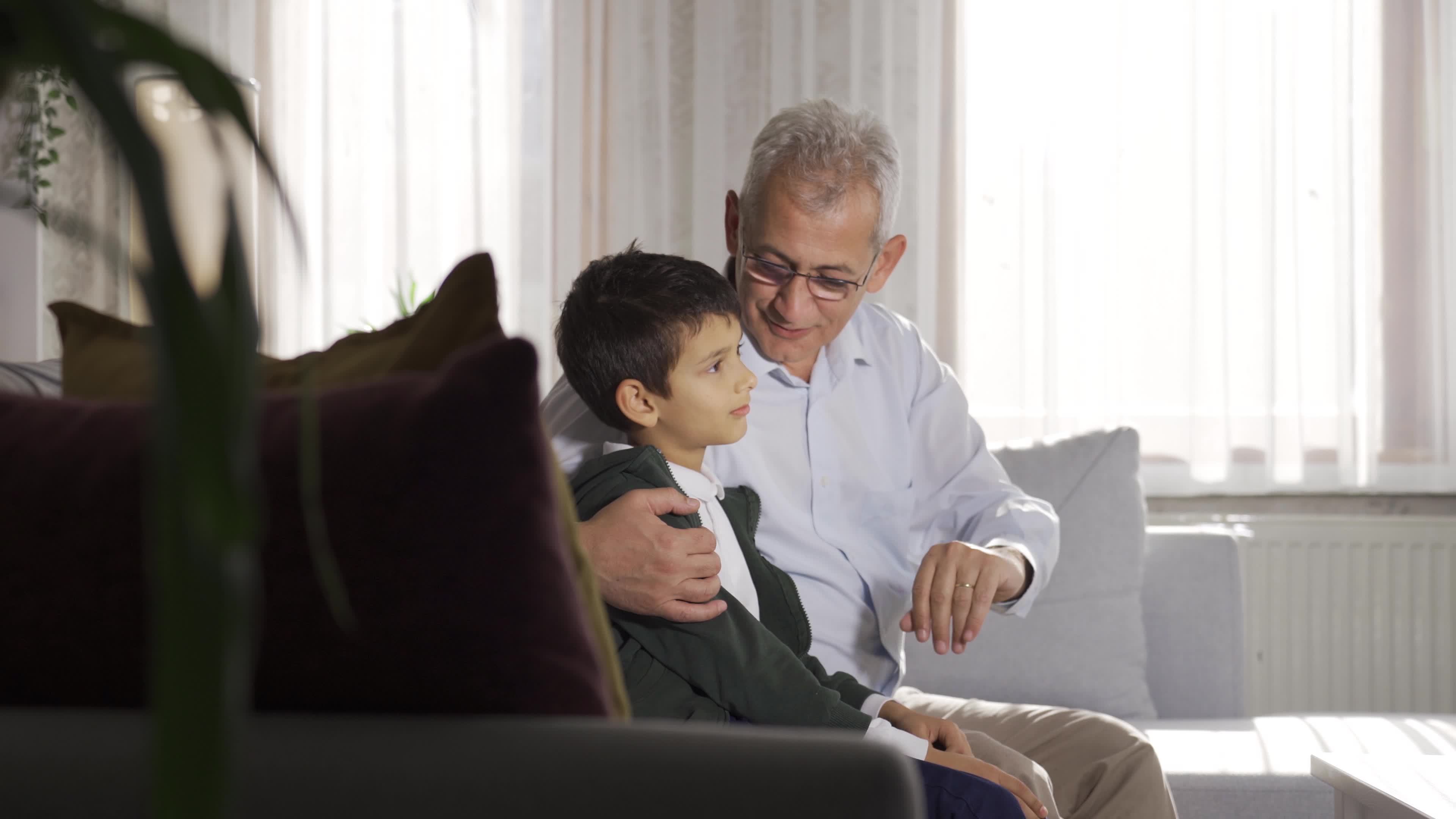 The Father Tells His Son And Makes Him Emotional Positive Father Tells