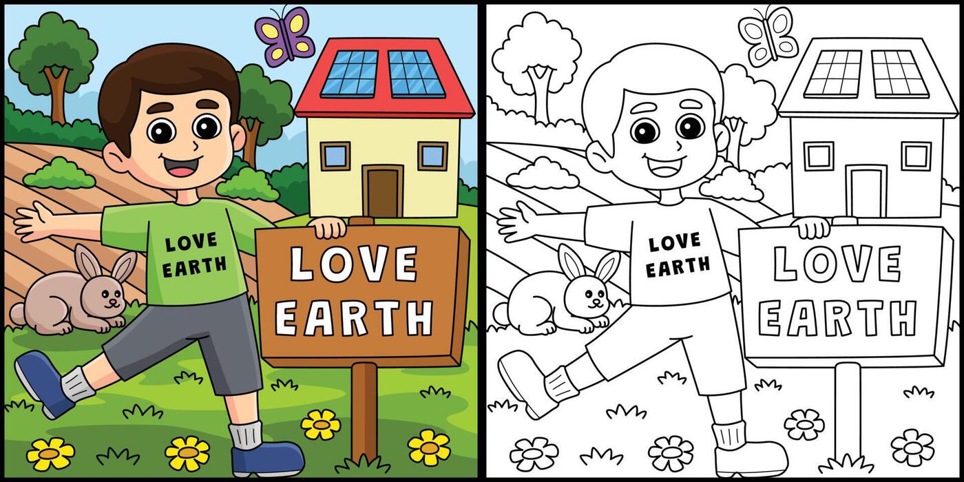 Earth Day Coloring Vector Art, Icons, and Graphics for Free Download
