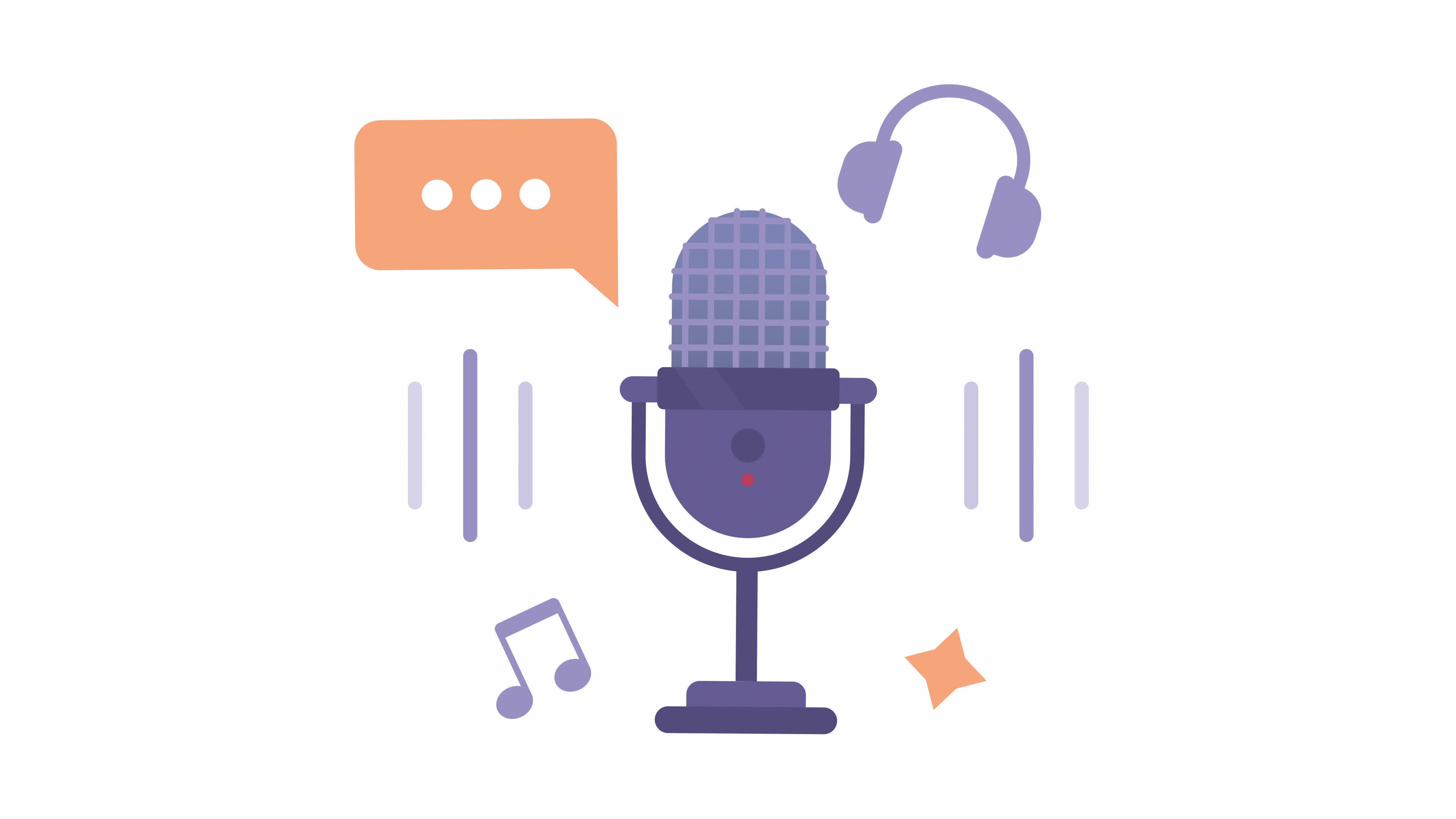 Animated audio entertainment. Podcast hosting platform. Recording on ... Animated audio entertainment. Podcast hosting platform. Recording on ...