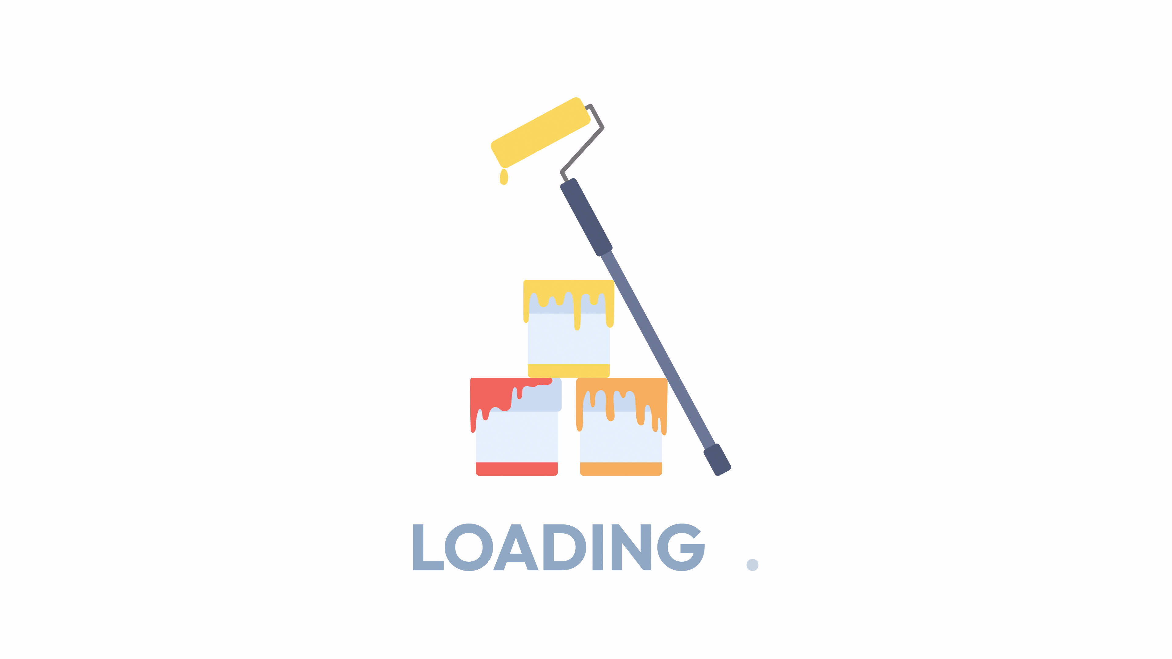 Animated website update loader. Renovation. Flash message 4K video footage. Color isolated ...