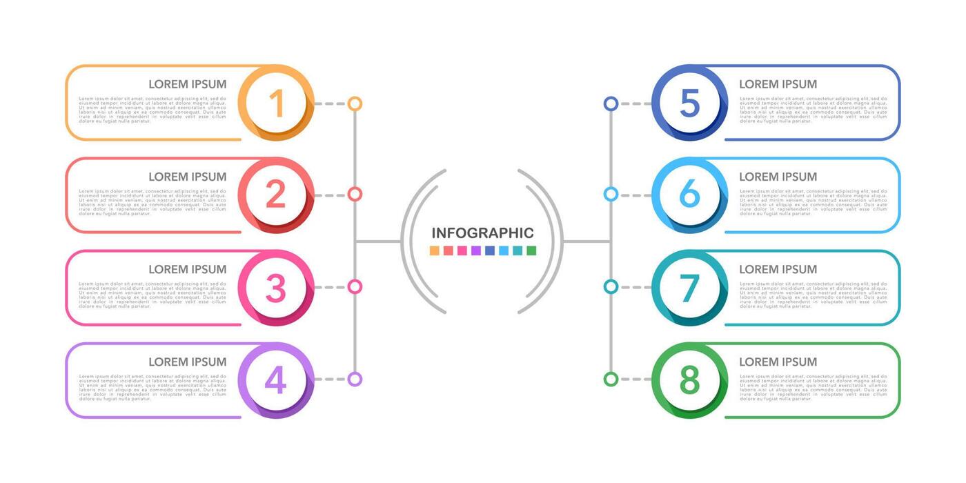 8 Point Infographic Vector Art, Icons, and Graphics for Free Download