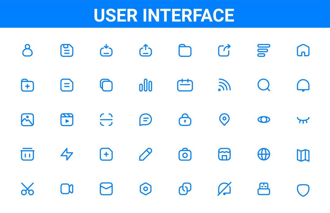Interface Icon Set Vector Art, Icons, and Graphics for Free Download