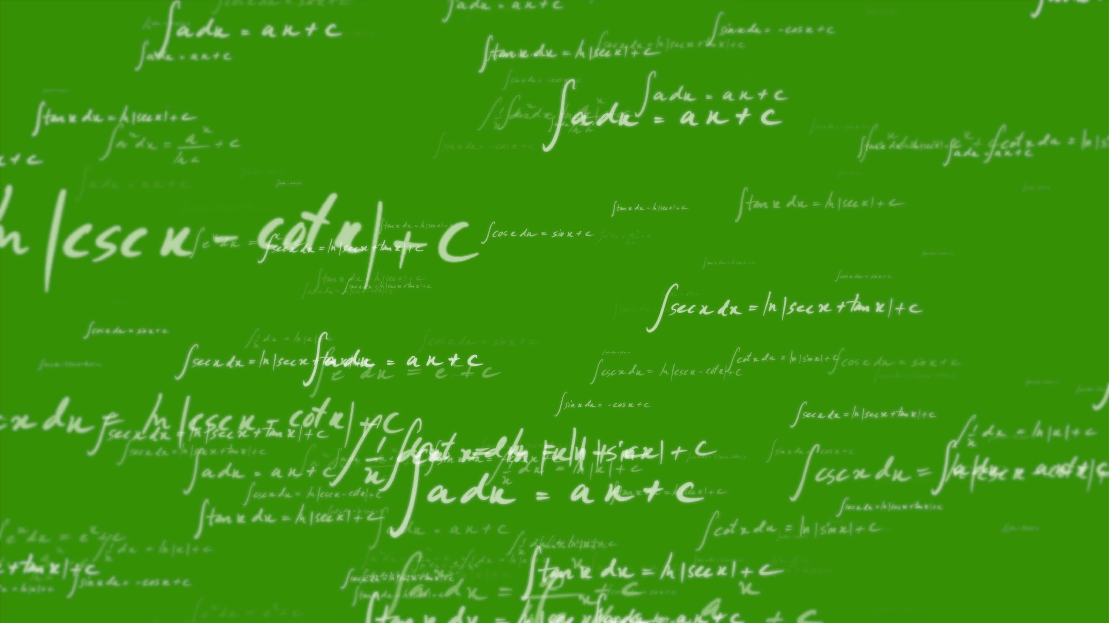 integral Mathematics equation math formula text Green screen background teaching engineering ...