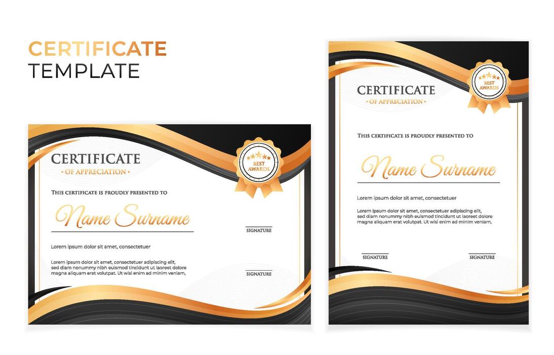 Computer Certificate Template Vector Art, Icons, and Graphics for Free ...
