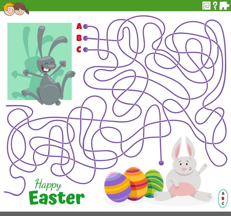Easter Maze Vector Art, Icons, and Graphics for Free Download