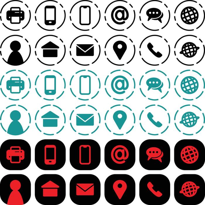 Business Card Icons Vector Art, Icons, and Graphics for Free Download