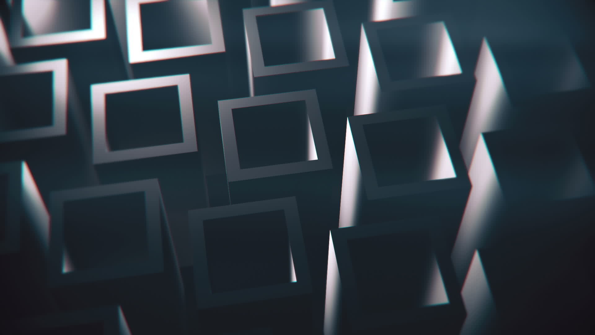Rotating dark blue art deco isometric cubes. Loopable full hd motion ...