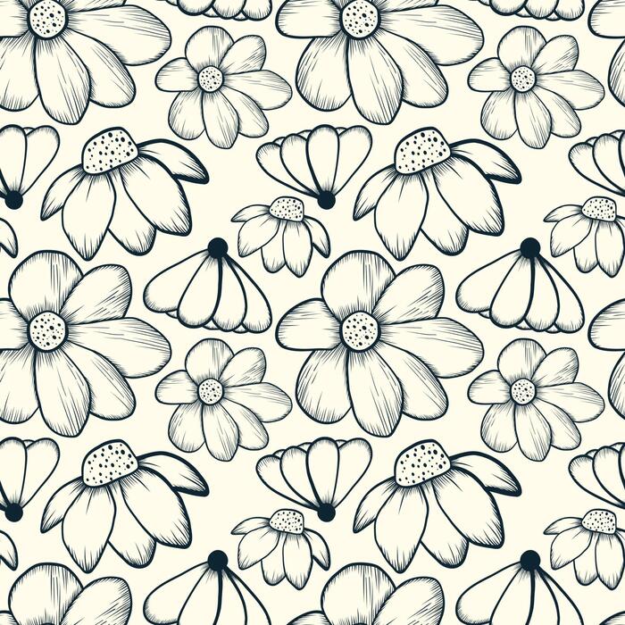Hand Drawn Flower Pattern Vector Art, Icons, and Graphics for Free Download