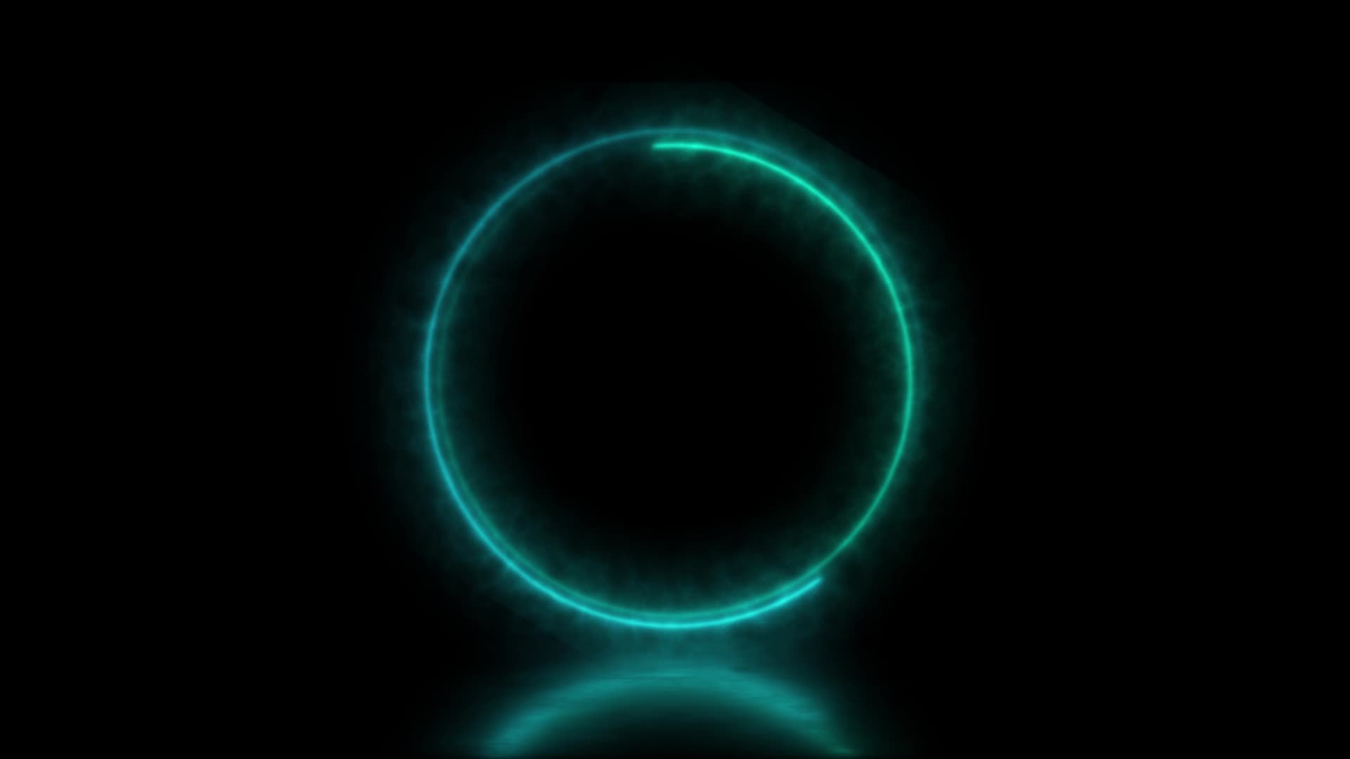 Abstract Animated Light Neon Effect Circle Frame Overlay Loop Background For Presentation