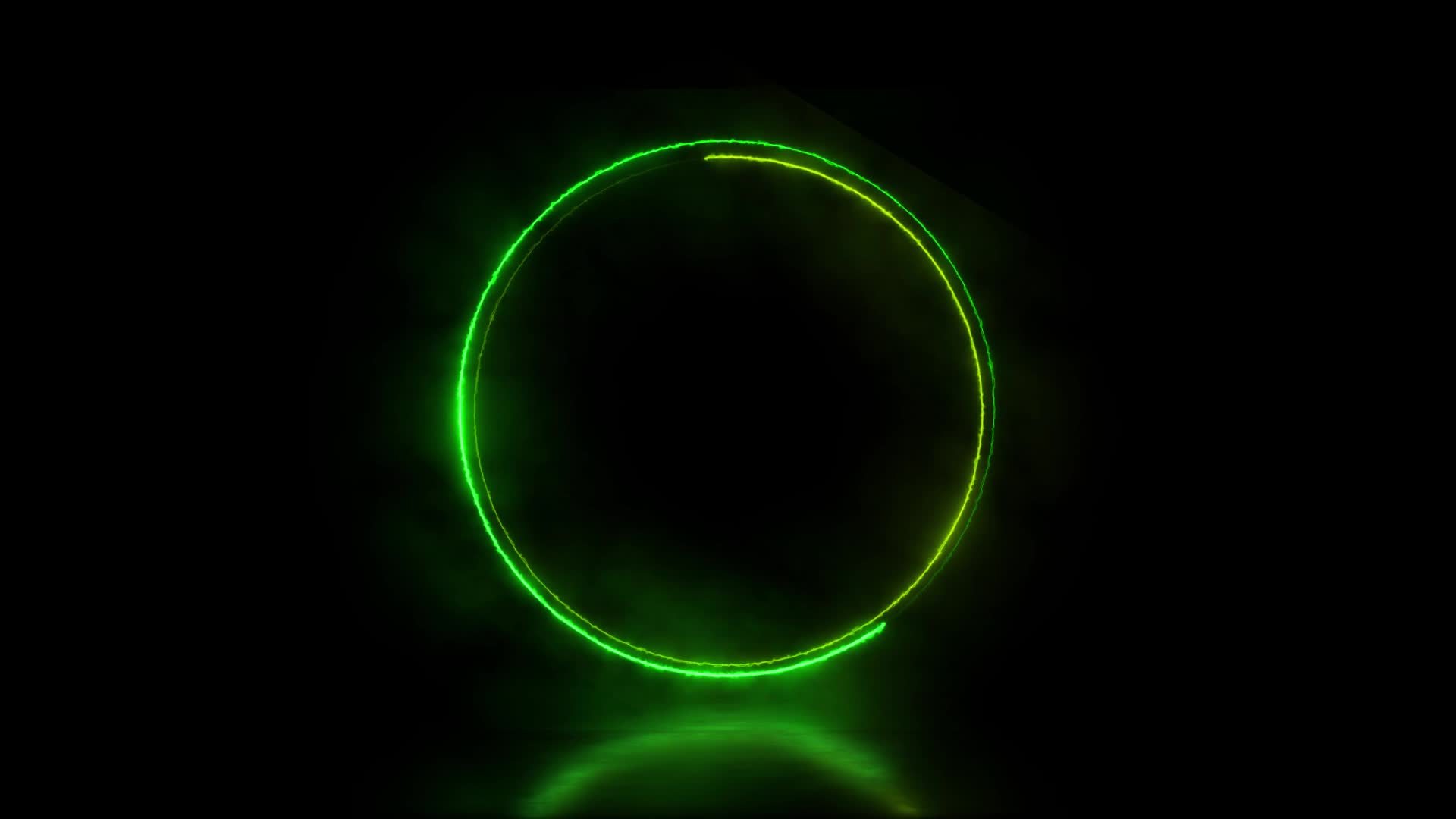 Abstract Animated Light Neon Effect Circle Frame Overlay Loop Background For Presentation