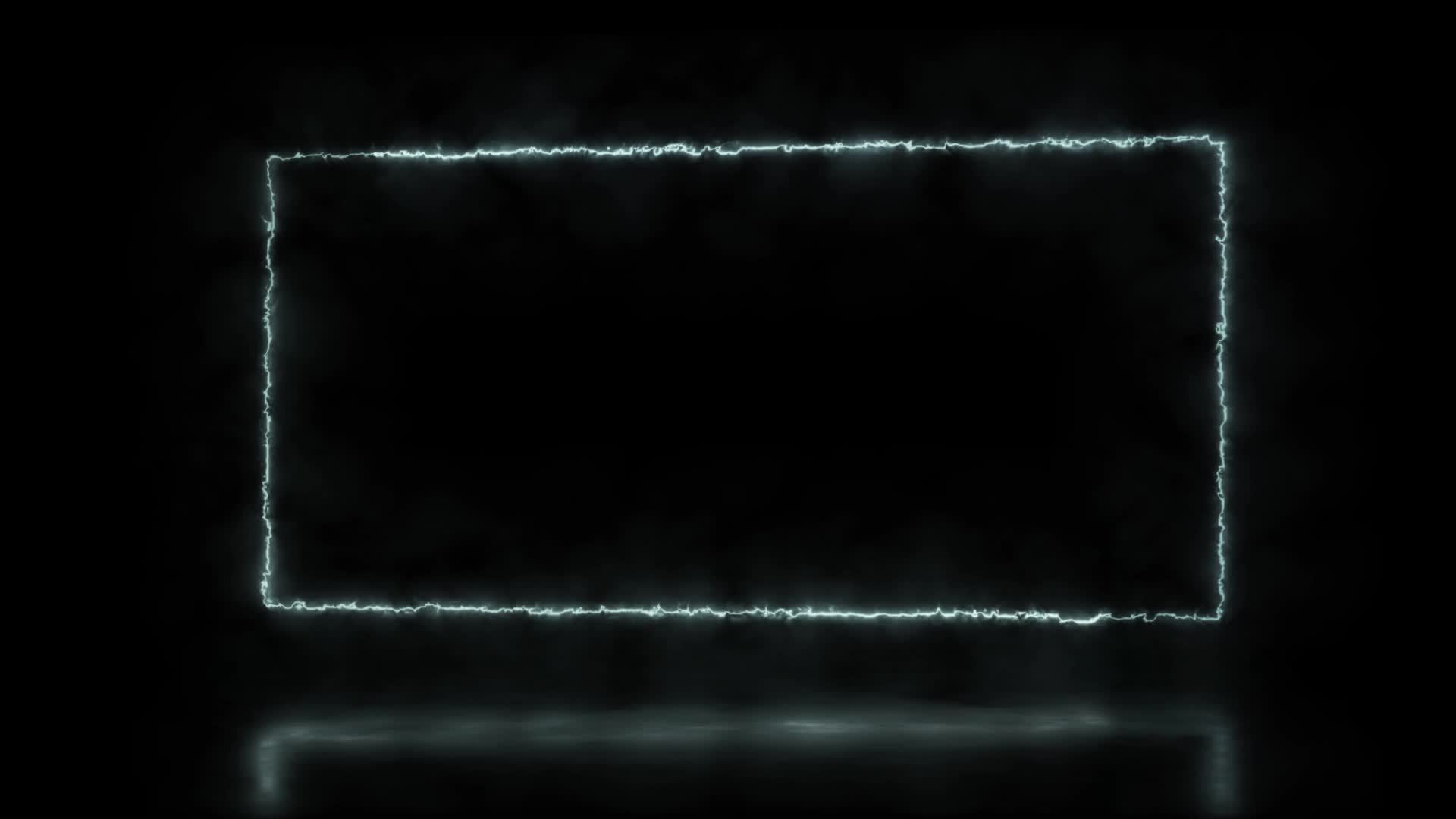 Abstract Animated Light Neon Effect Rectangle Frame Overlay Loop Background For Presentation