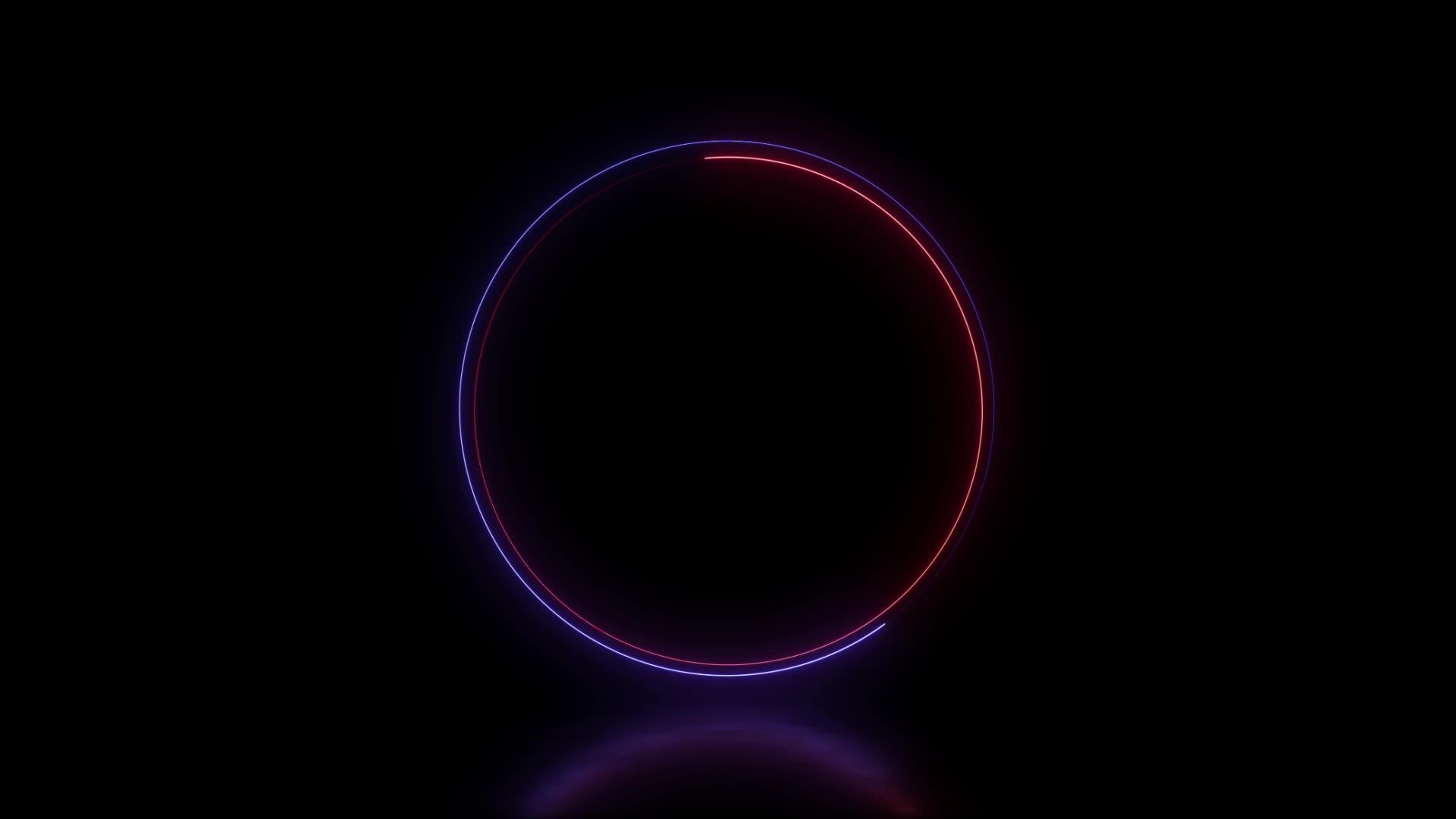 Abstract Animated Light Neon Effect Circle Frame Overlay Loop Background For Presentation
