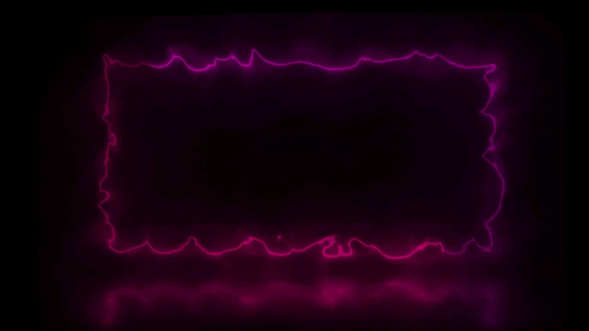 Abstract animated light Neon effect rectangle frame overlay Loop background for presentation ...