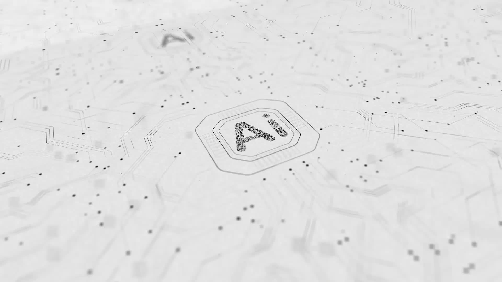Network Abstract Blue Background With Particles Ai Line Circuit