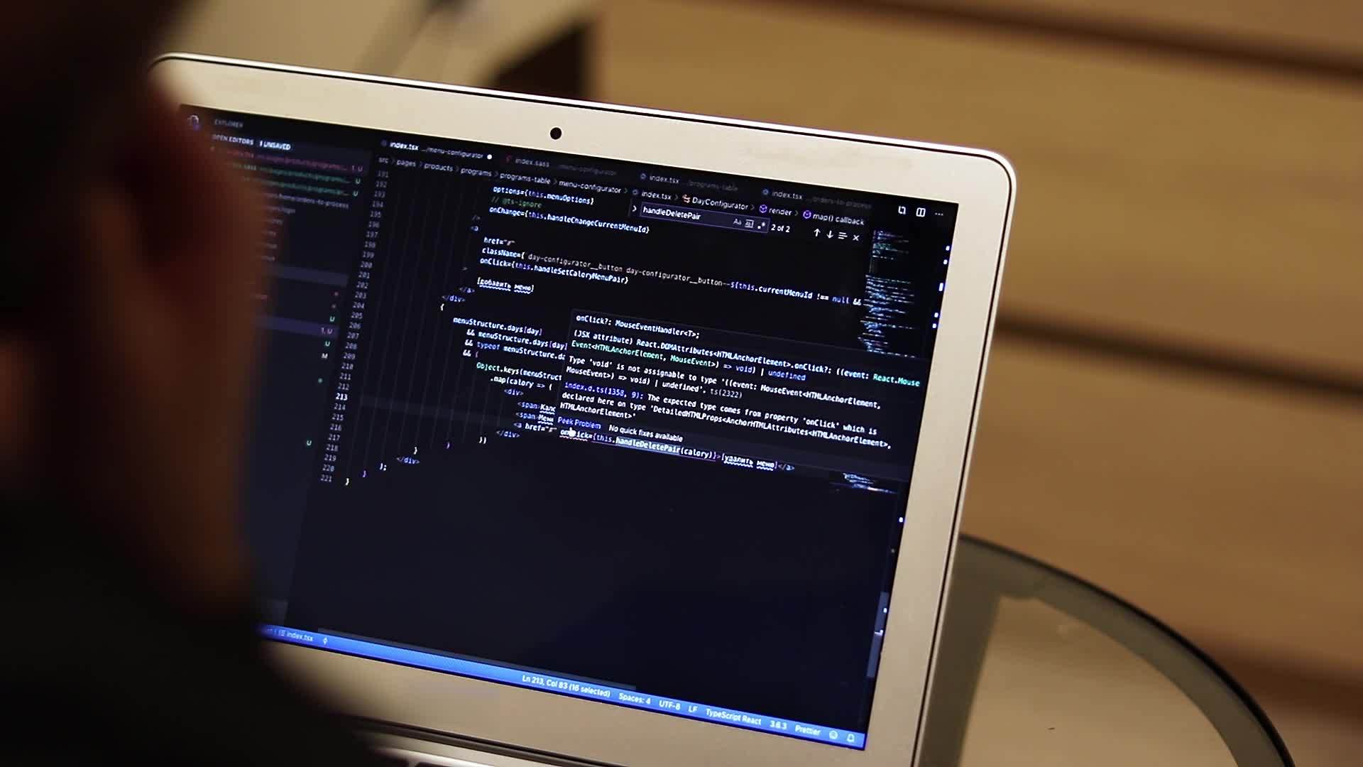 Coder Developing Program On Laptop Close Up Real Code On Computer Screen It Concept Footage