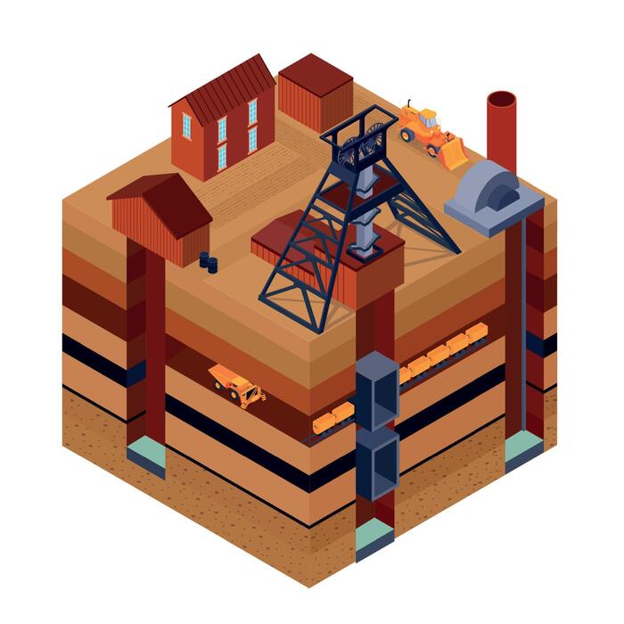 Oil Rig Isometric Vector Art, Icons, and Graphics for Free Download