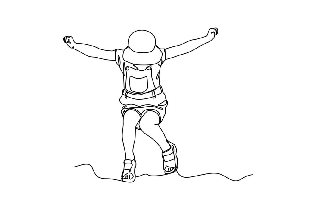 Children Line Drawing Vector Art, Icons, and Graphics for Free Download