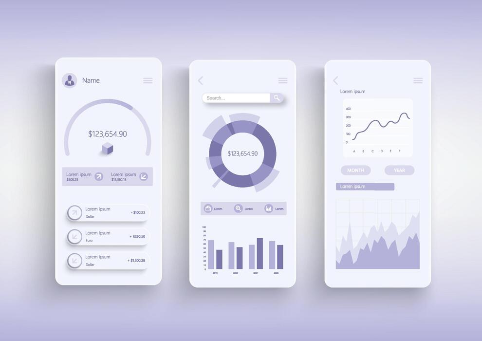Mobile App Dashboard Vector Art, Icons, and Graphics for Free Download